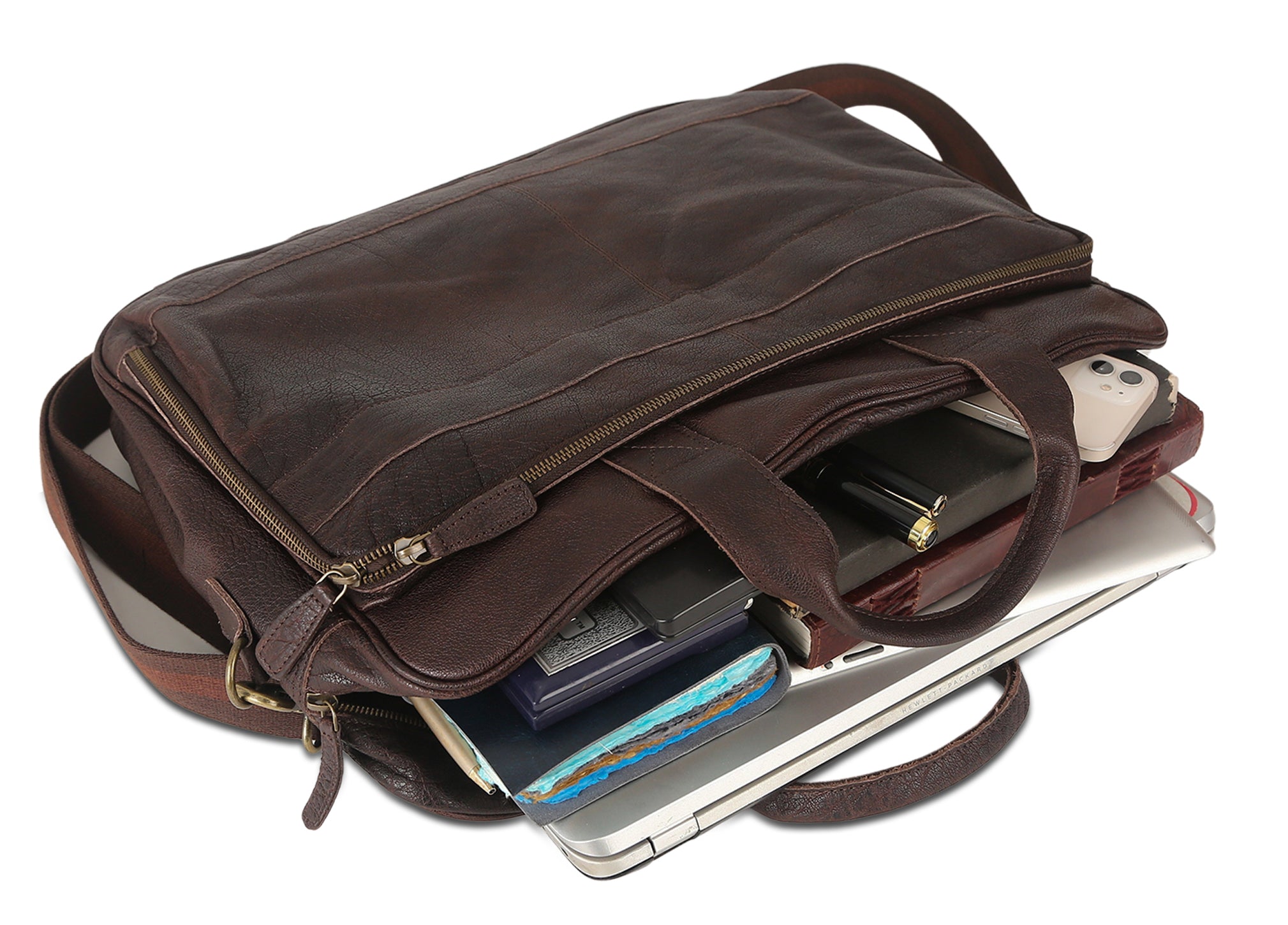 16 Inch Leather briefcases Laptop Messenger Bags for Men and Women Bes