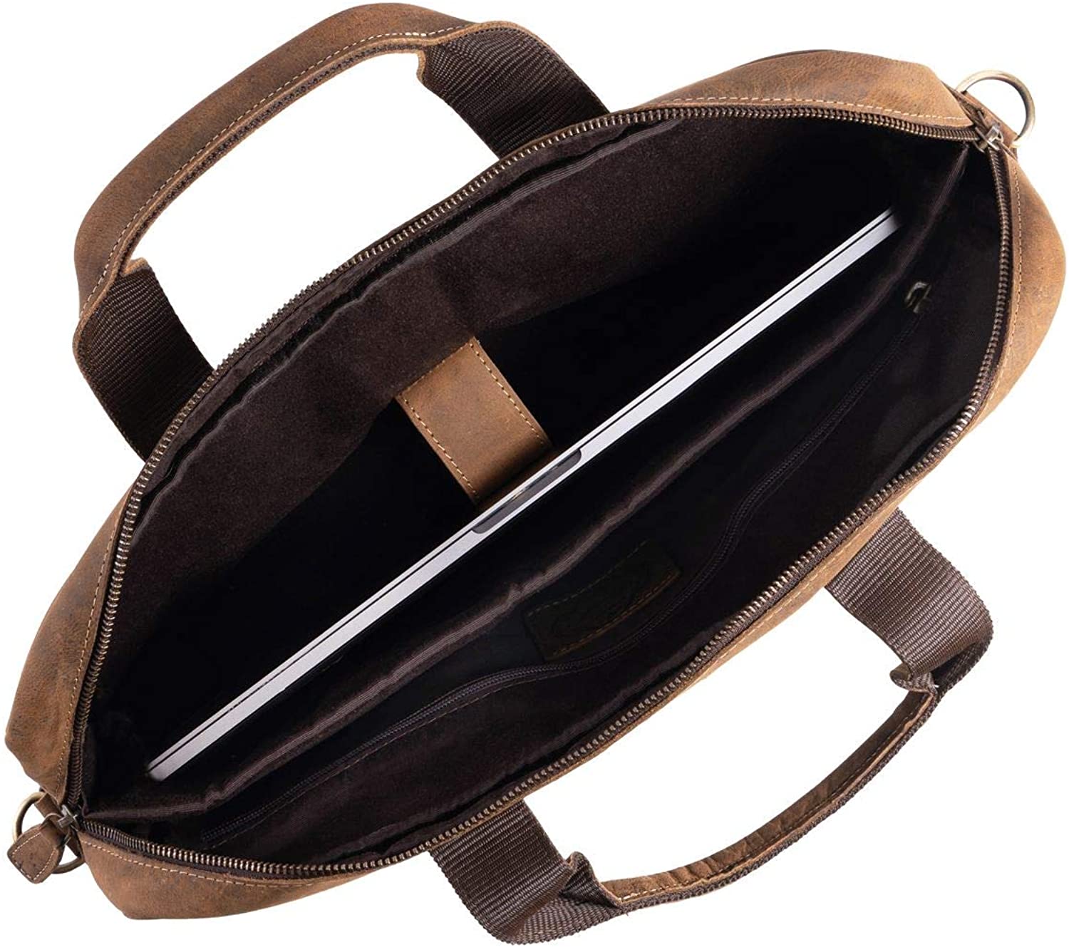 Leather briefcase 18 Inch Laptop Messenger Bags for Men and Women Best