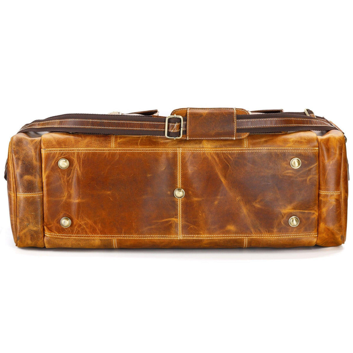 Leather 24 inch Duffel Bag Travel Sports Overnight Weekend Leather Duf